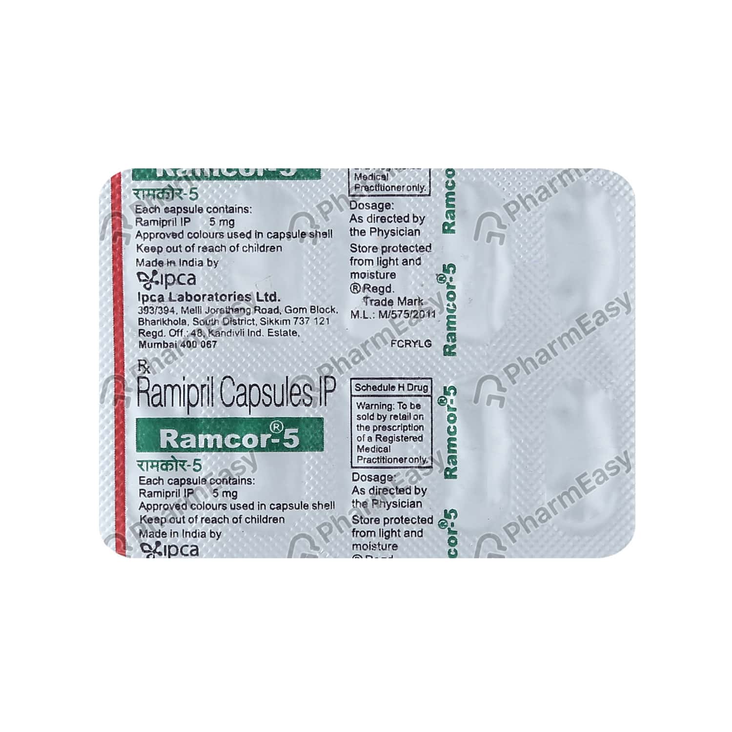 Buy Ramcor 5 MG Capsule (10) Online at Flat 18% OFF* | PharmEasy
