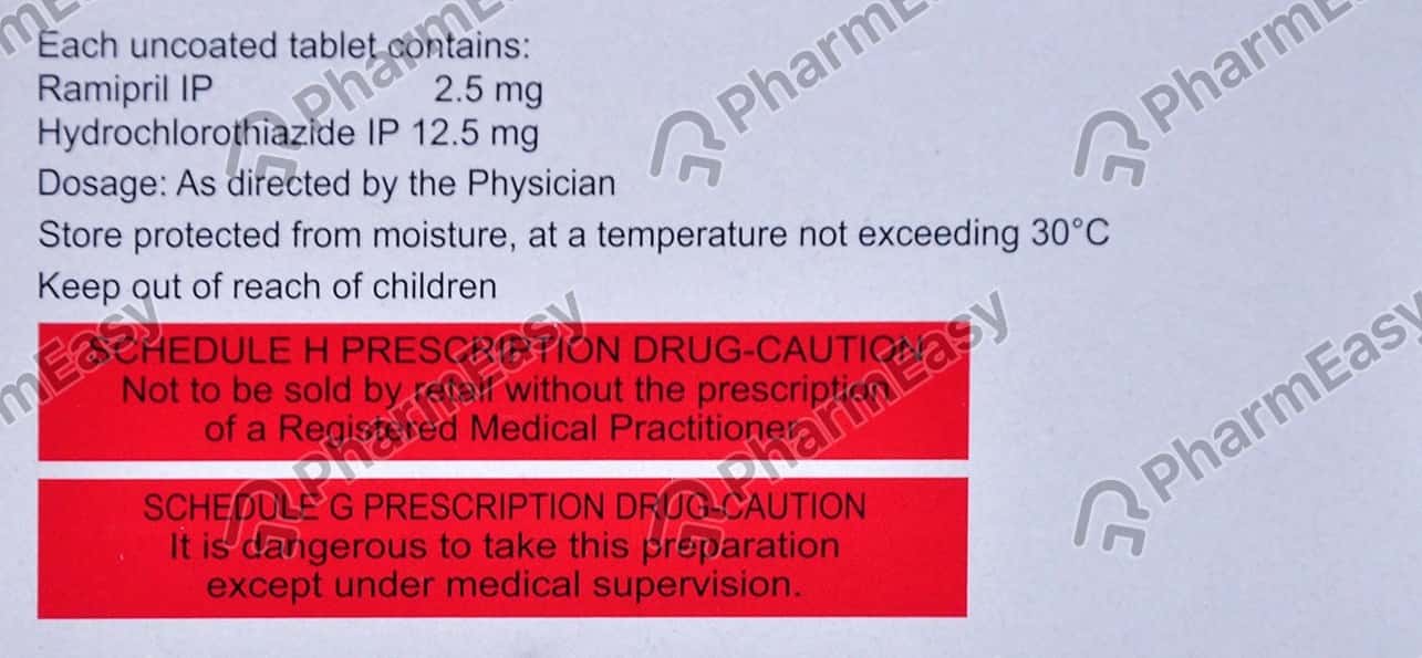 Ramcor H 2.5mg Strip Of 10 Tablets: Uses, Side Effects, Price & Dosage ...