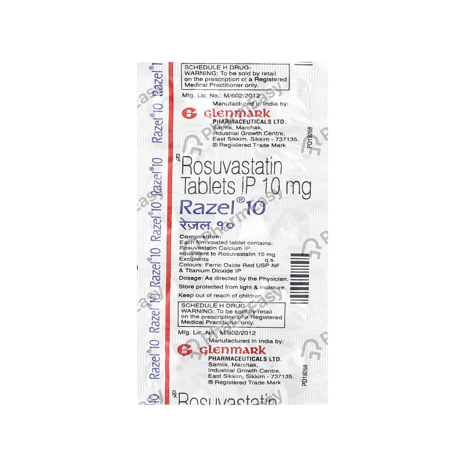 Razel 10mg Tab 10'S - Uses, Side Effects, Dosage, Composition & Price ...