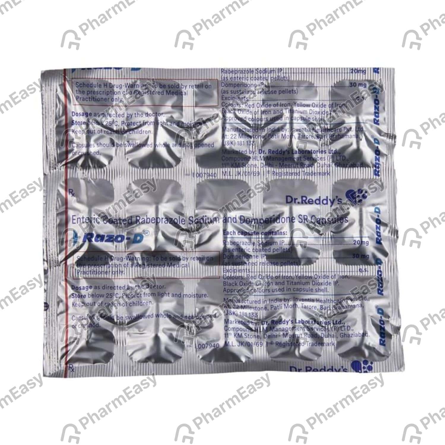 Razo D Strip Of 10 Capsules: Uses, Side Effects, Price & Dosage | PharmEasy