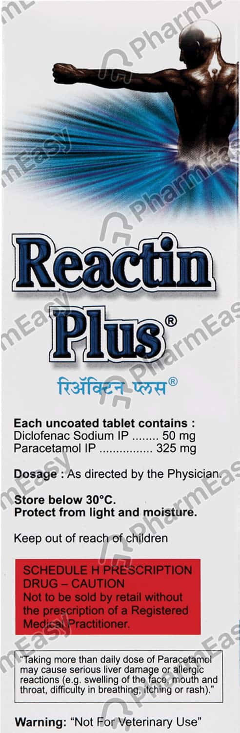 Reactin Plus (White Colour) Strip Of 10 Tablets: Uses, Side Effects ...