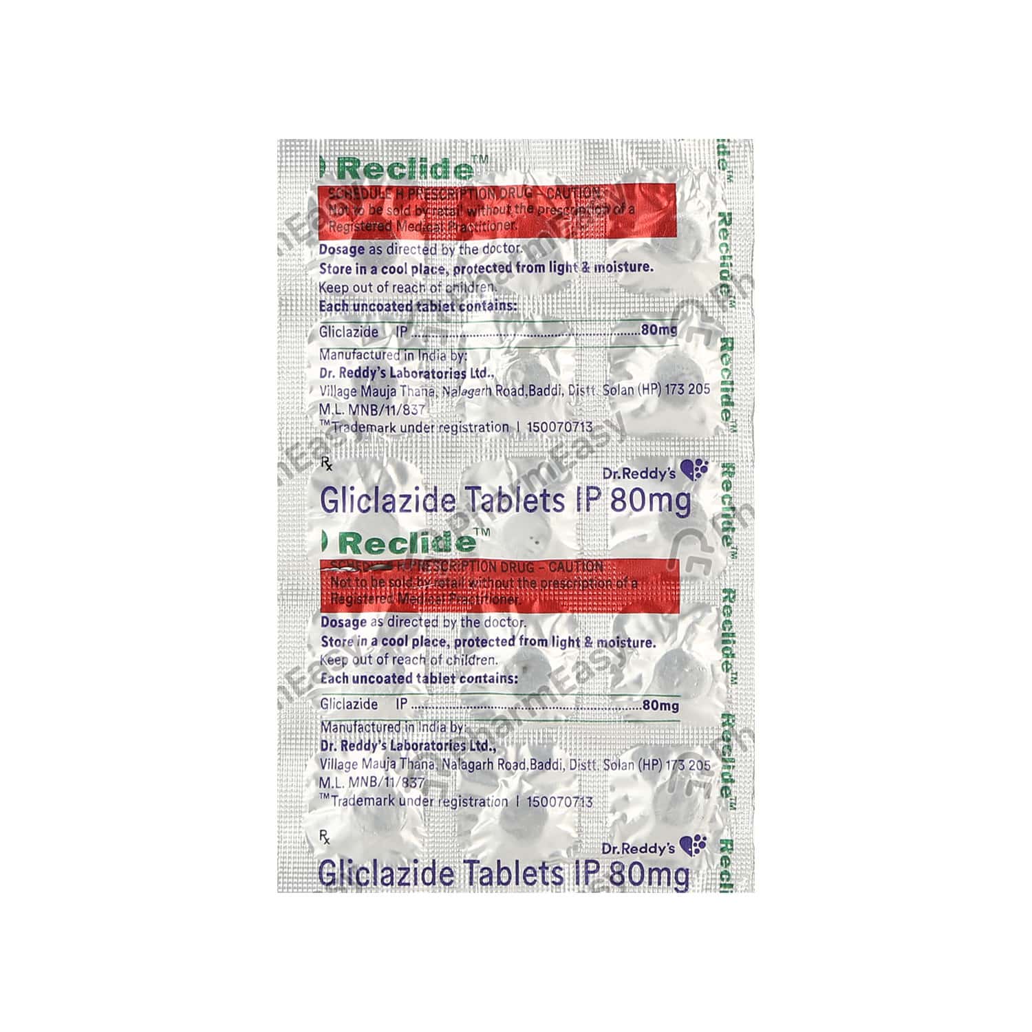 Reclide 80 MG Tablet (15) - Uses, Side Effects, Dosage, Composition ...