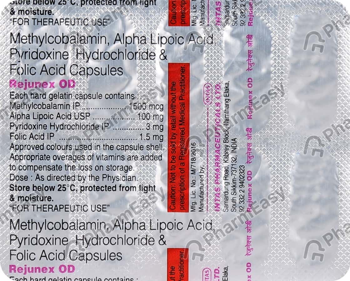 Rejunex Od Capsule: Uses, Side Effects, Price, Dosage & Composition ...