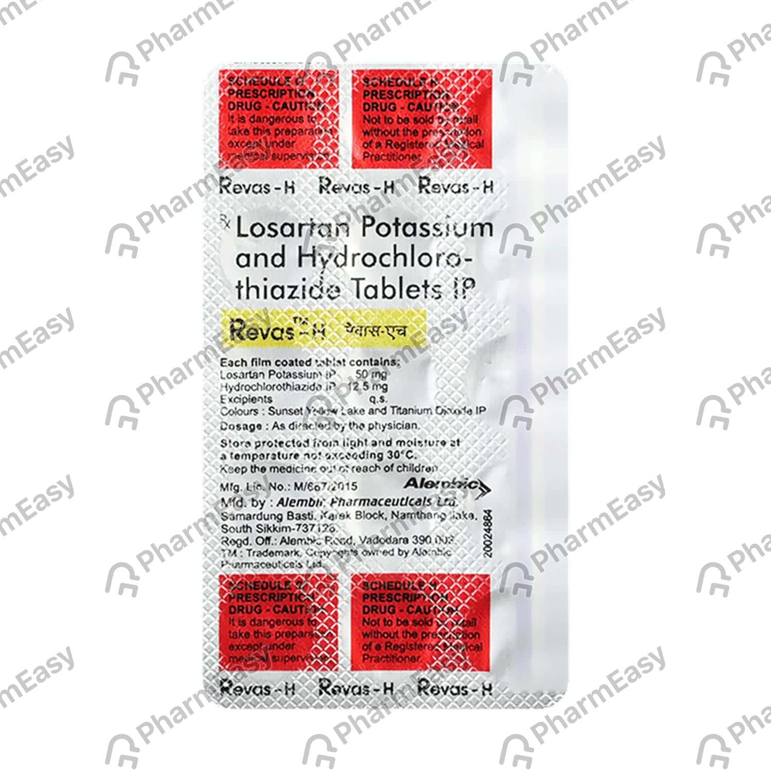 Revas H Strip Of 10 Tablets: Uses, Side Effects, Price & Dosage | PharmEasy