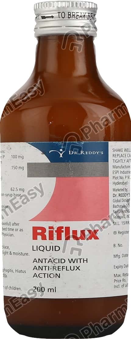 Buy Riflux Liquid 200ml Online & Save Up to 24% at PharmEasy