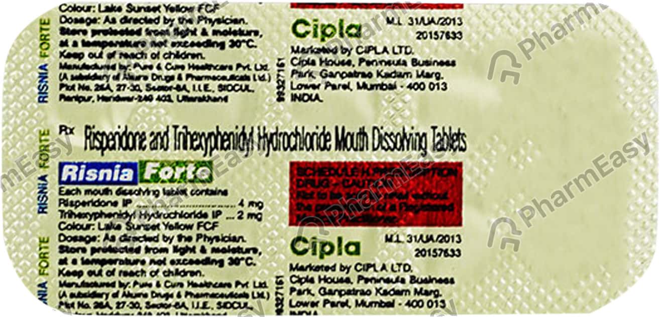 Buy Risnia Forte Strip Of 10 Tablets Online at Flat 15% OFF | PharmEasy