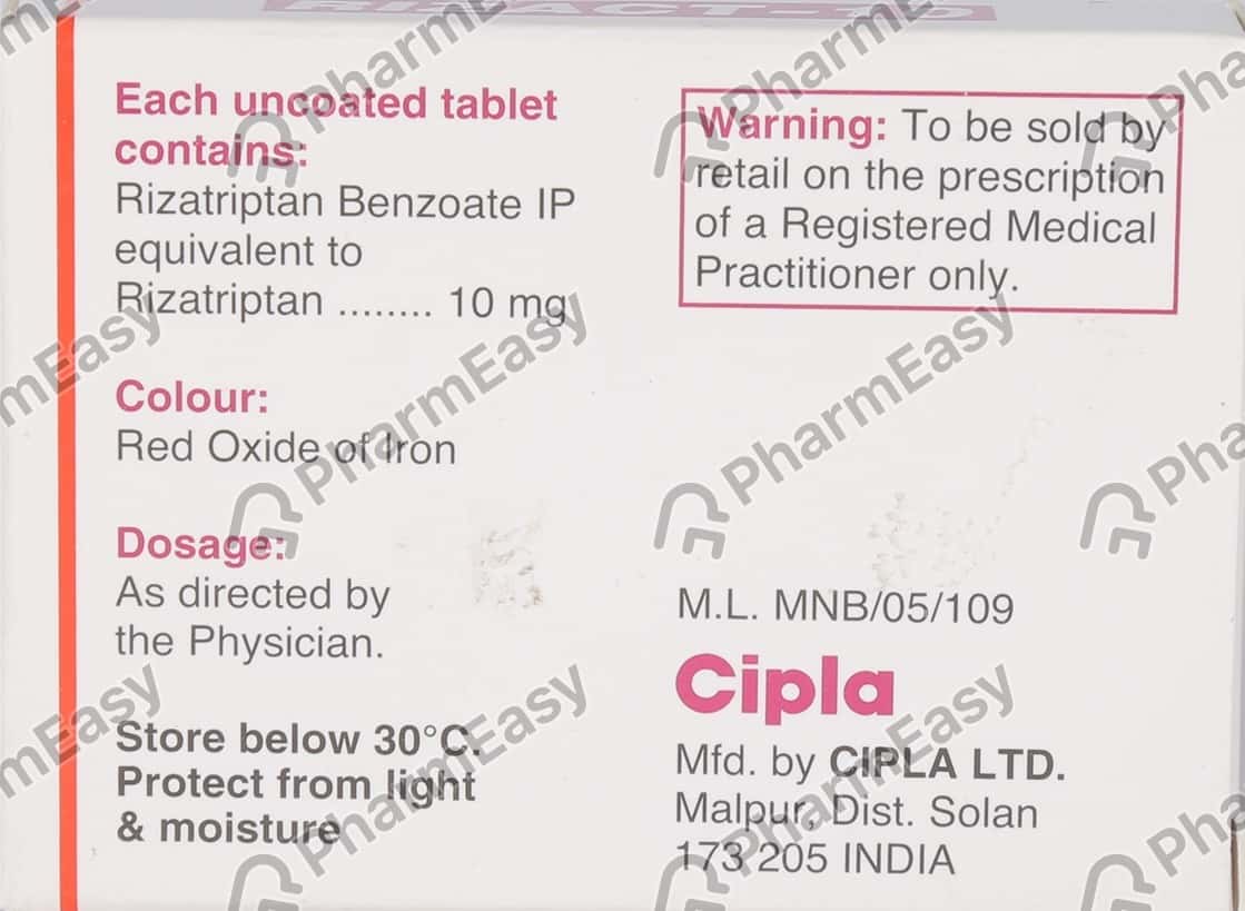 Rizact 10 MG Tablet (4): Uses, Side Effects, Price, Dosage ...