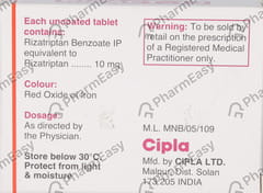 Rizact 10 MG Tablet (4): Uses, Side Effects, Price & Dosage | PharmEasy