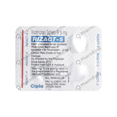 Buy Rizact 5 MG Tablet (4) Online at Flat 18% OFF* | PharmEasy