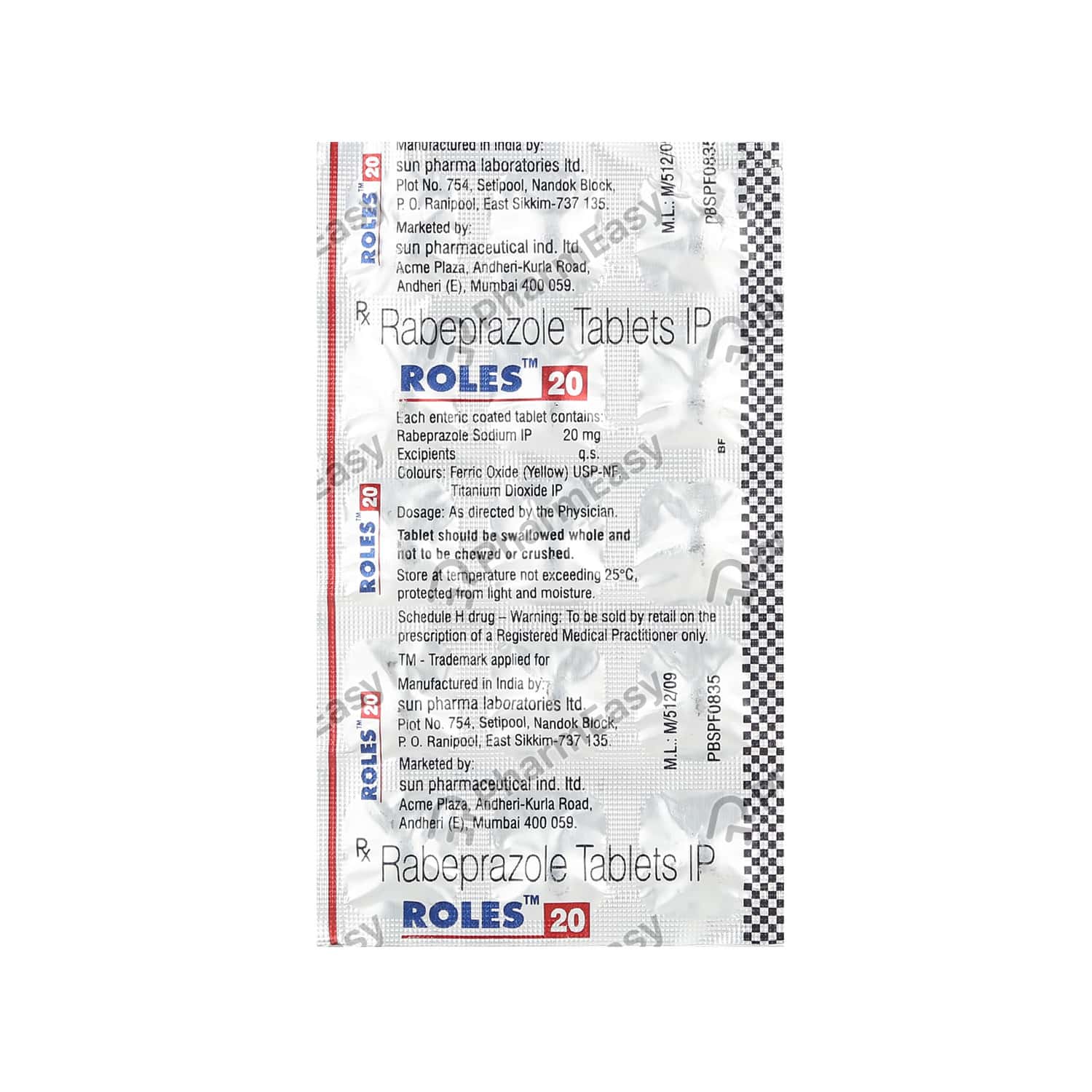 Roles 20 MG Tablet (15) - Uses, Side Effects, Dosage, Composition ...