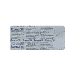 Rosuvas 20mg Tab 10'S - Uses, Side Effects, Dosage, Composition & Price ...