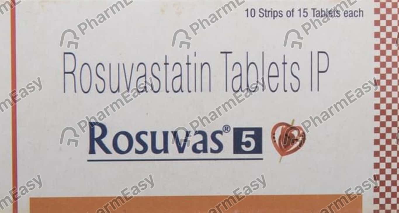 Rosuvas 5 MG Tablet (10): Uses, Side Effects, Price & Dosage | PharmEasy