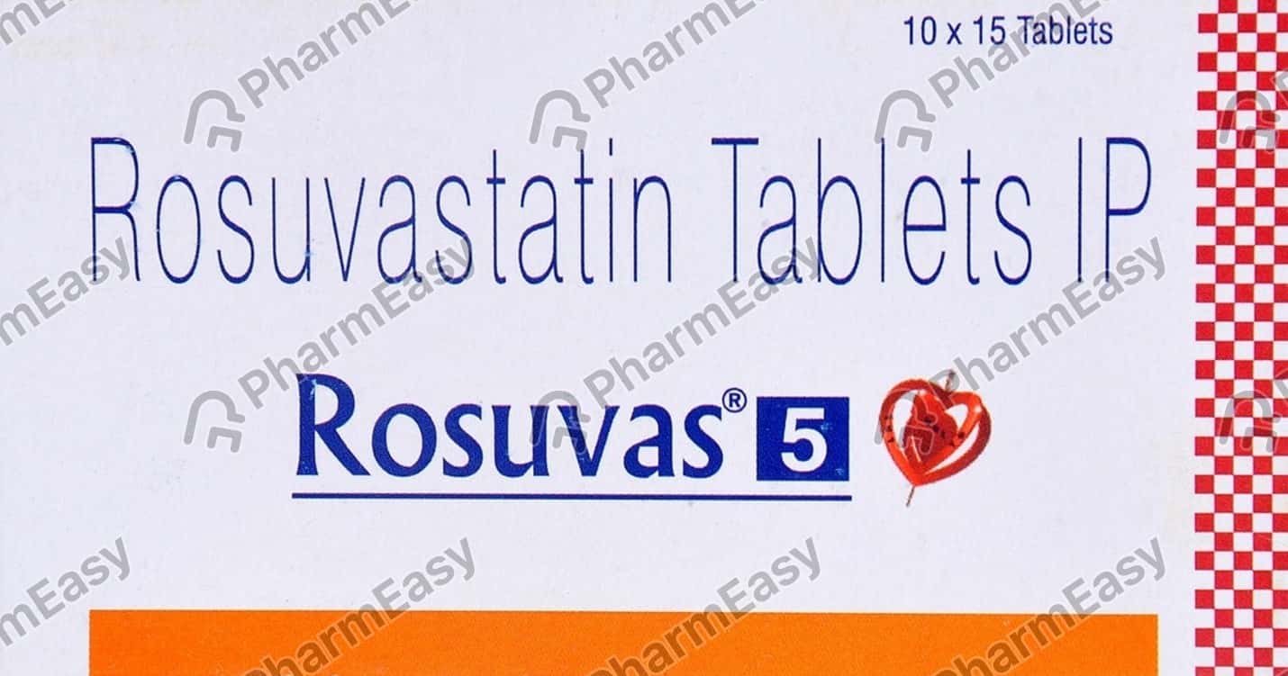 Rosuvas 5 MG Tablet (10): Uses, Side Effects, Price & Dosage | PharmEasy