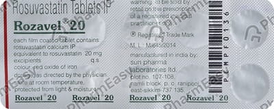 Rozavel 20 MG Tablet (10): Uses, Side Effects, Price & Dosage | PharmEasy
