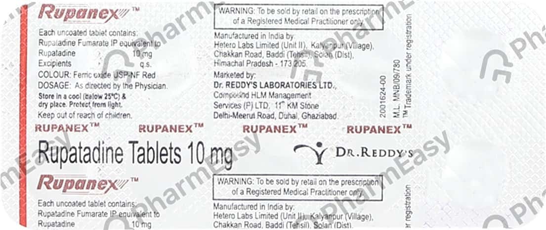 Buy Rupanex 10 MG Tablet (10) Online at Flat 15% OFF | PharmEasy