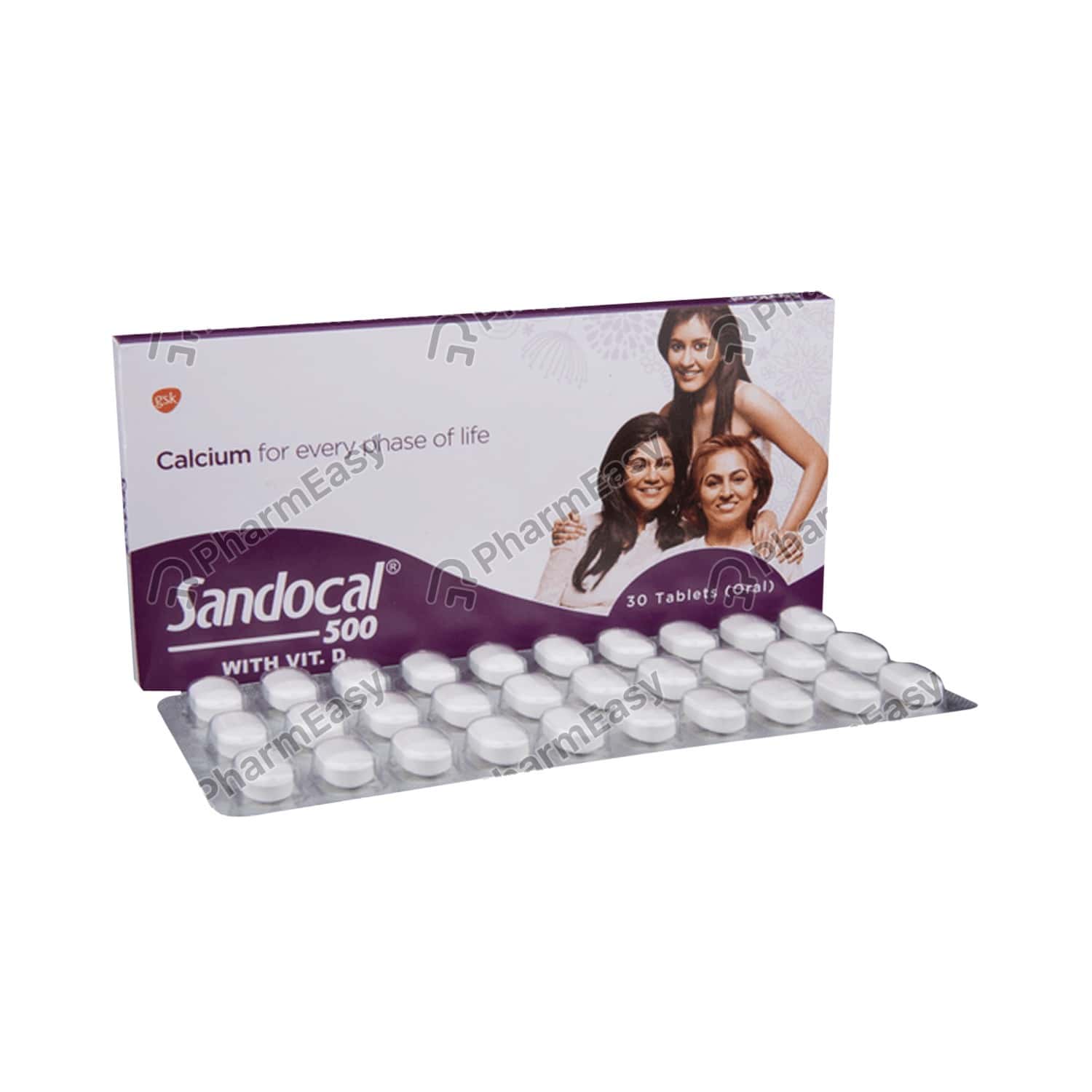 Sandocal 500mg Strip Of 30 Tablets: Uses, Side Effects, Price & Dosage ...