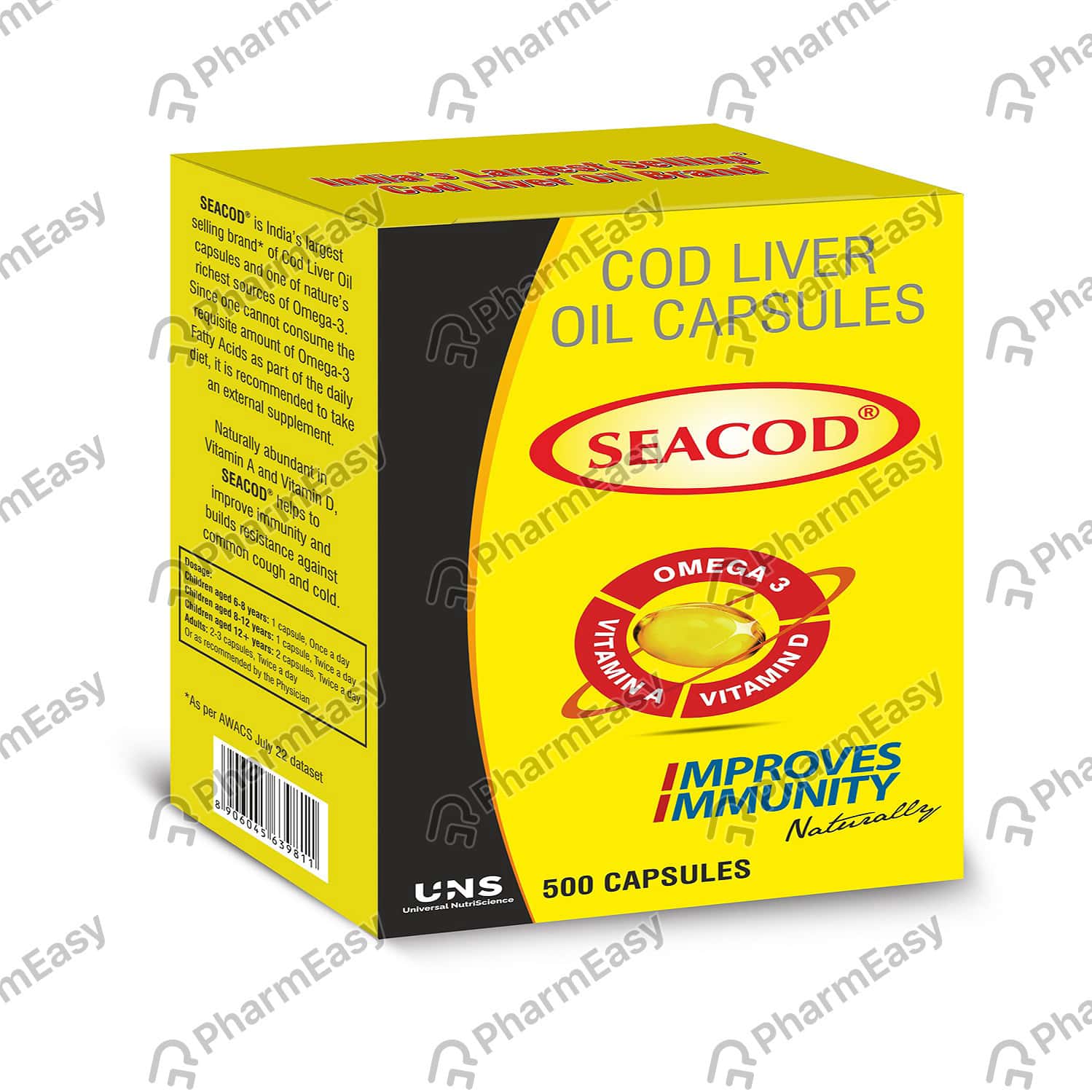 Buy SEACOD BOTTLE OF 500 CAPSULES Online & Get Upto 60% OFF at PharmEasy