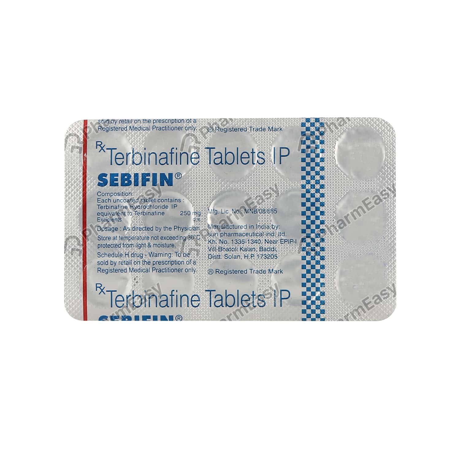 Sebifin 250 MG Tablet (15) - Uses, Side Effects, Dosage, Composition ...
