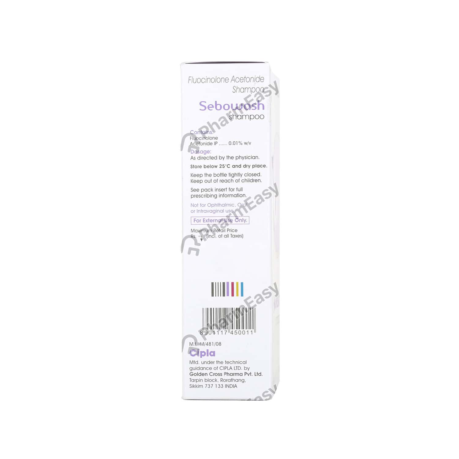 Buy Sebowash 0.01 % Shampoo (100) Online at Flat 18% OFF* | PharmEasy