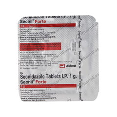 Secnil Forte 1 G Tablet (2) - Uses, Side Effects, Dosage, Composition ...