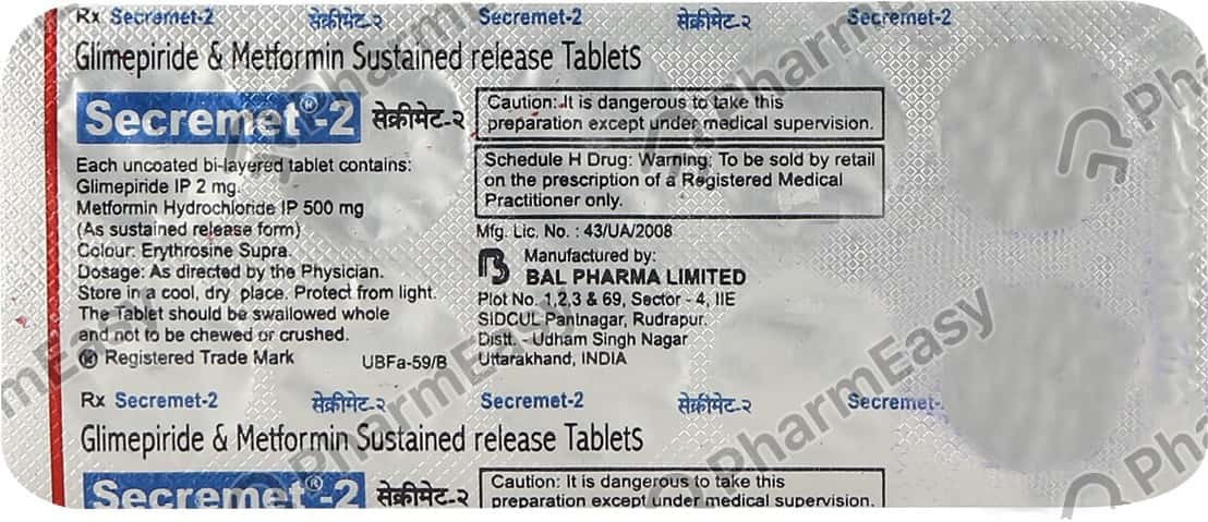 Secremet 2mg Strip Of 10 Tablets: Uses, Side Effects, Price & Dosage ...