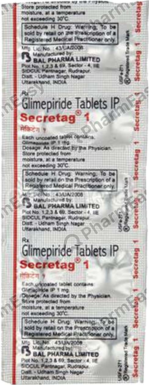 Secretag 1 MG Tablet (10): Uses, Side Effects, Price & Dosage | PharmEasy