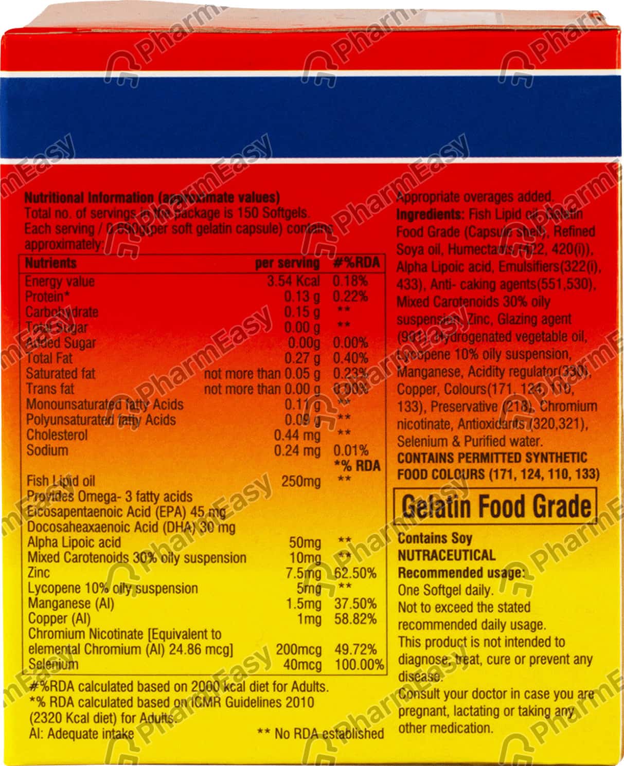 Buy UNS SELACE FORTE SOFTGELS OMEGA 3 FATTY ACIDS CAROTENOIDS ALPHA ...