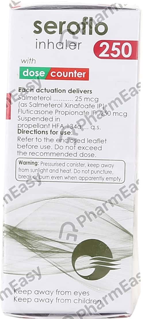 Seroflo 250mcg Box Of 120md Inhaler: Uses, Side Effects, Price, Dosage ...