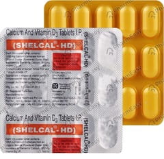 Shelcal Hd Strip Of 15 Tablets - Uses, Side Effects, Dosage ...