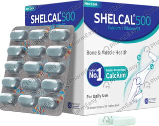 Shelcal 500mg Strip Of 15 Tablets: Uses, Side Effects, Price, Dosage ...