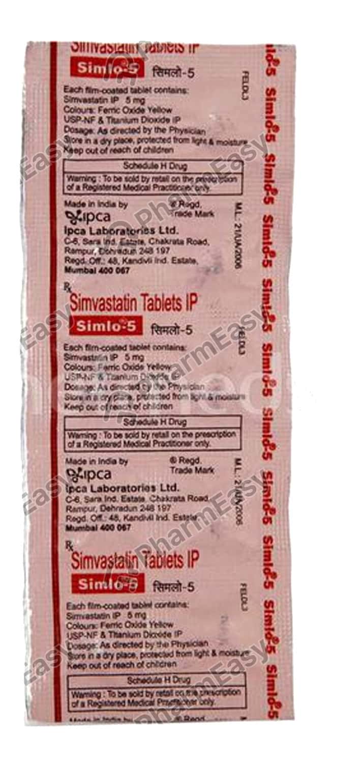 Simlo 5 MG Tablet (10): Uses, Side Effects, Price & Dosage | PharmEasy