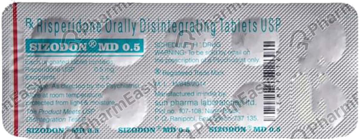 Sizodon Md 0.5 MG Tablet (10): Uses, Side Effects, Price & Dosage ...