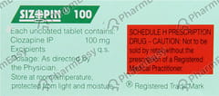 Sizopin 100 MG Tablet (10): Uses, Side Effects, Price & Dosage | PharmEasy