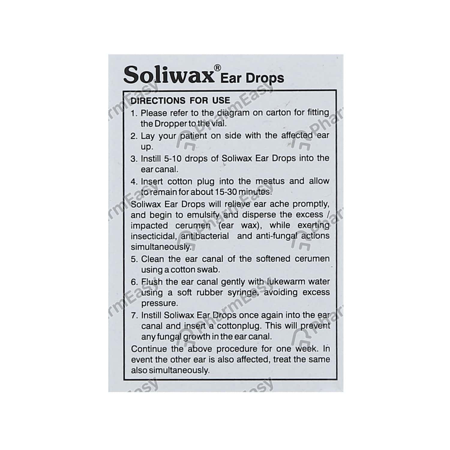 Buy Soliwax Ear Drops Online at Flat 18% OFF* | PharmEasy
