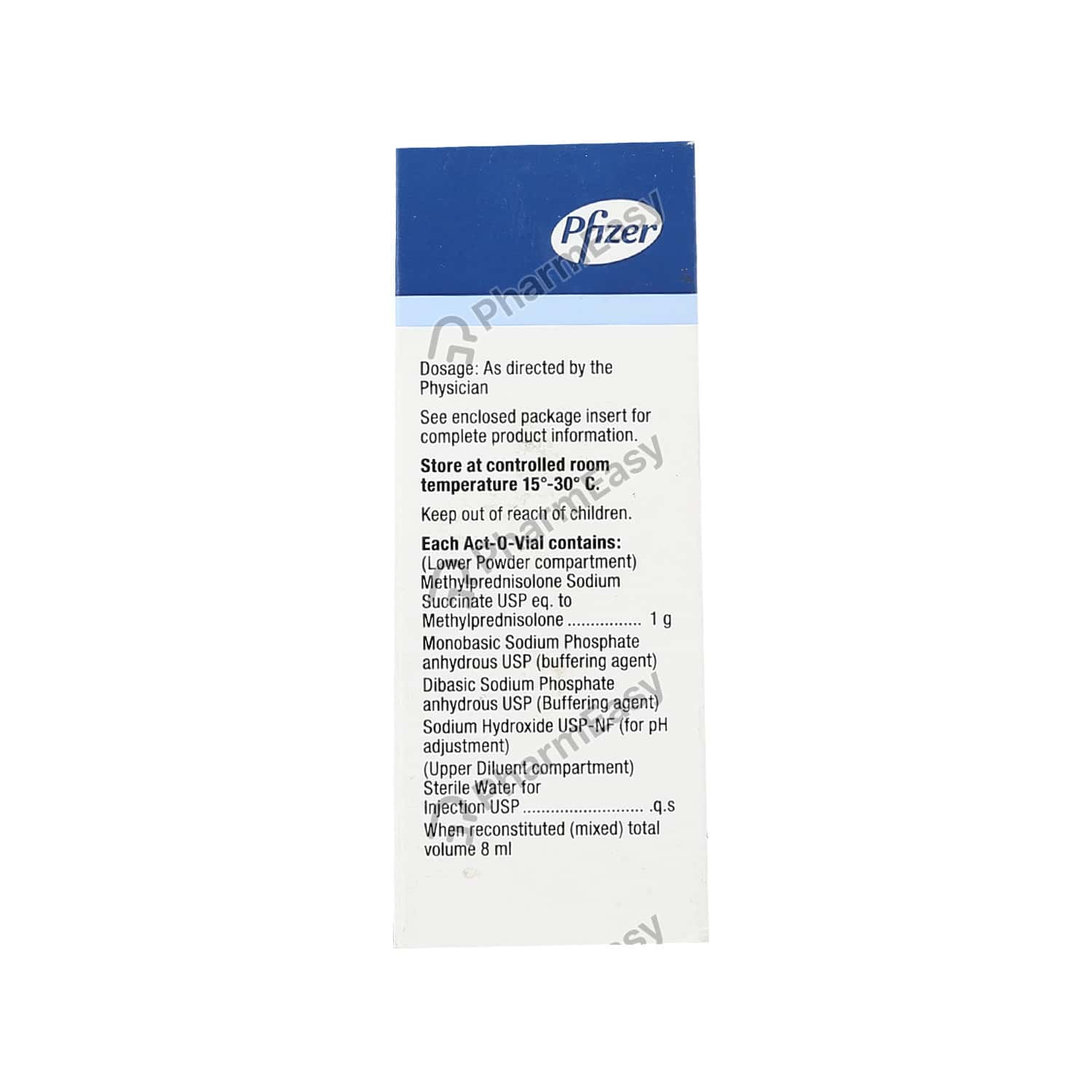 Buy Solu Medrol 1 G Powder For Injection (8) Online at Flat 18% OFF ...