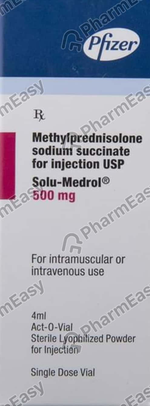 Solu Medrol 500 MG Powder For Injection (1): Uses, Side Effects, Price ...