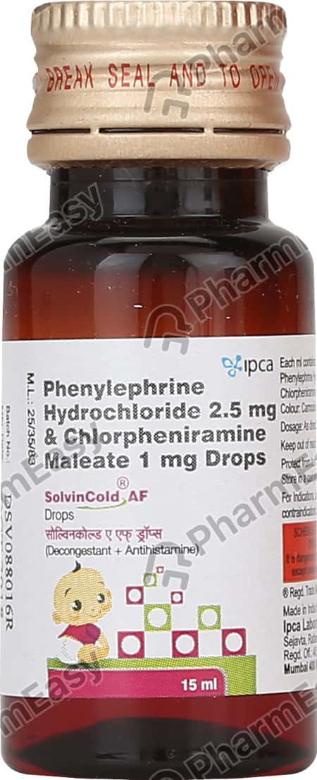Solvin Cold Af Bottle Of 15ml Oral Drops: Uses, Side Effects, Price ...