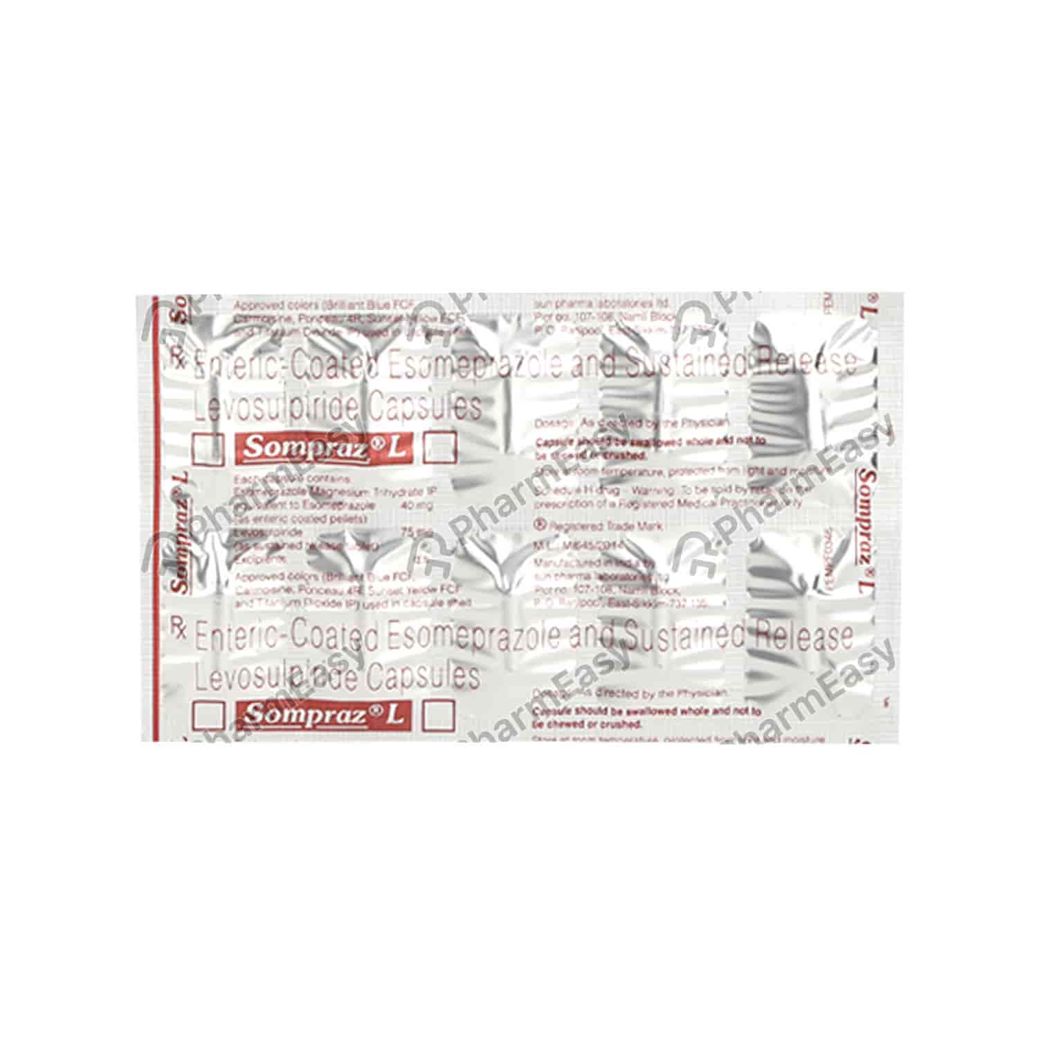 Buy Sompraz L Capsule Online at Flat 18% OFF* | PharmEasy