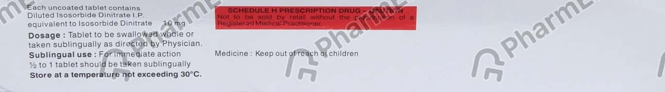 Sorbitrate 10 MG Tablet (50): Uses, Side Effects, Price & Dosage ...