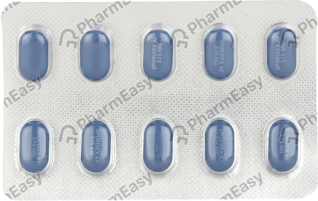 Sporidex Af Er 375 MG Tablet (10): Uses, Side Effects, Price & Dosage ...