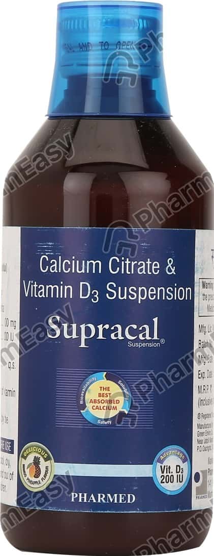 Supracal Mango Pineapple Flavour Bottle Of 200ml Suspension: Uses, Side ...