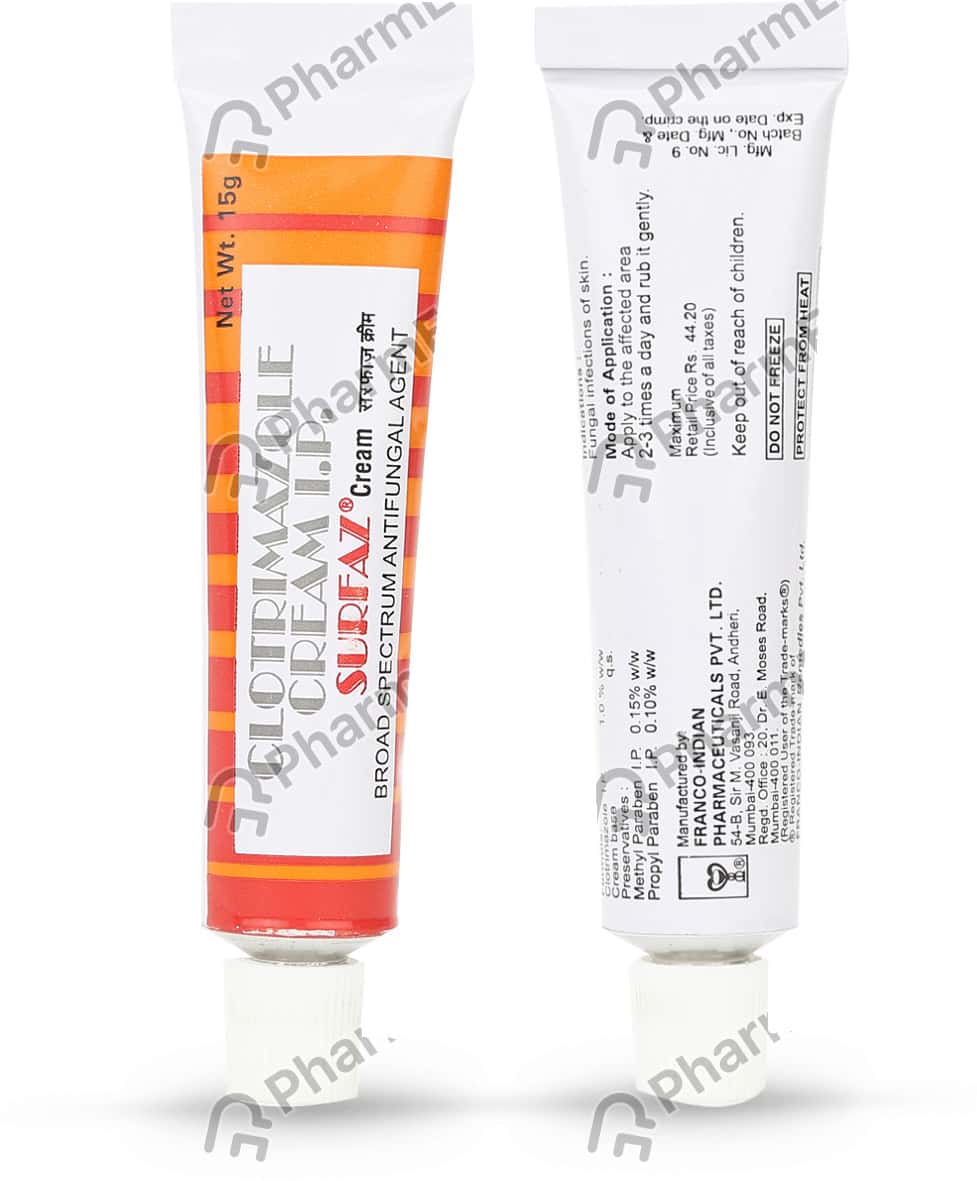 Surfaz 1 % Cream (15): Uses, Side Effects, Price & Dosage | PharmEasy