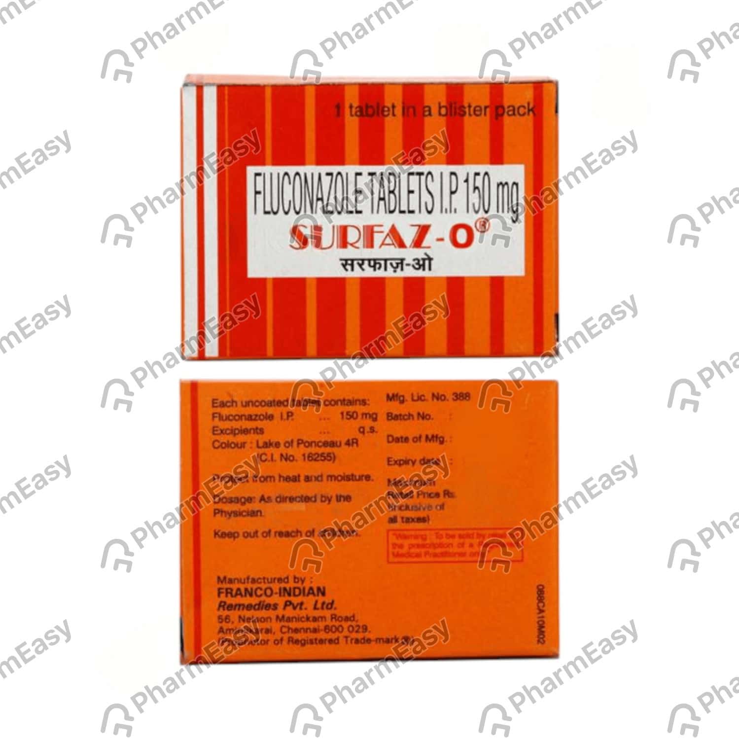 Surfaz O 150 MG Tablet (1): Uses, Side Effects, Price & Dosage | PharmEasy