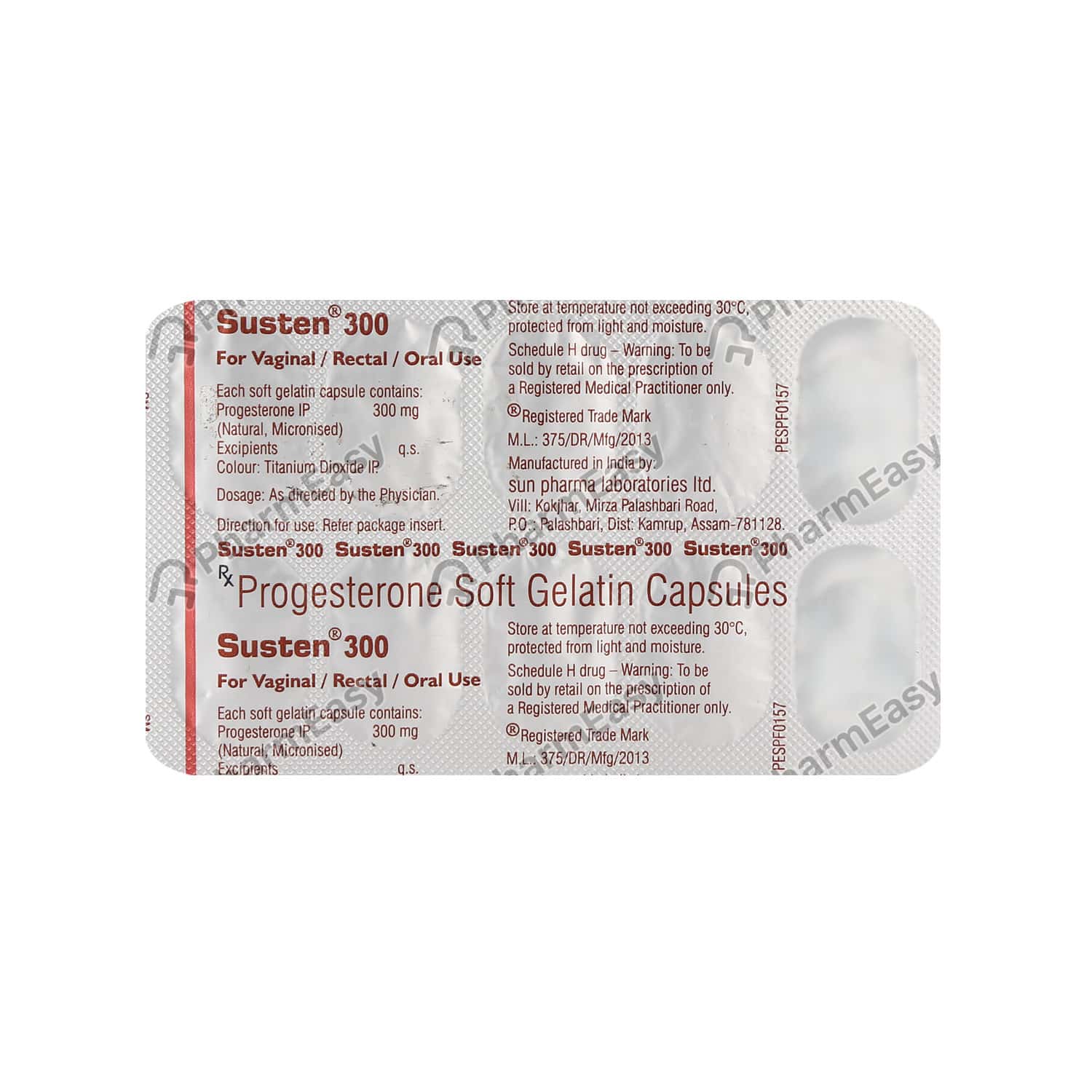 Buy Susten 300 MG Oral/Vaginal/Rectal Capsule (10) Online at Flat 18% ...