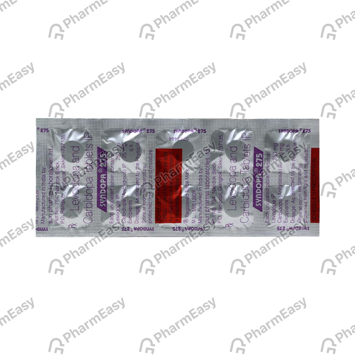 Syndopa 275mg Strip Of 10 Tablets: Uses, Side Effects, Price & Dosage ...