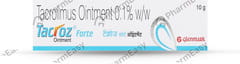 Tacroz Forte 0.1 %W/W Ointment (10): Uses, Side Effects, Price & Dosage ...
