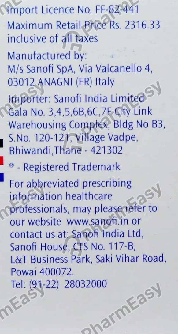 Targocid 400 MG Powder For Injection (1): Uses, Side Effects, Price ...