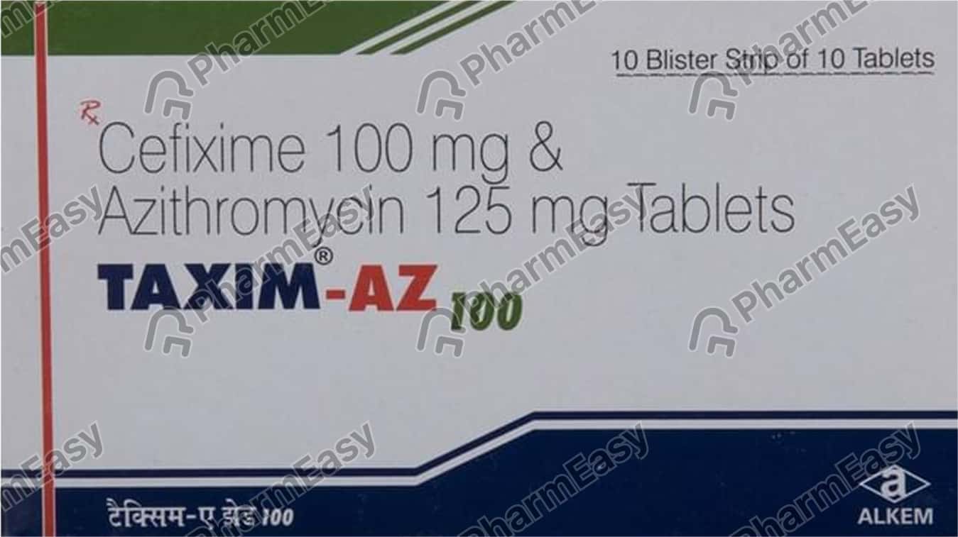 Taxim Az 100mg Tablets: Uses, Side Effects, Price & Dosage | PharmEasy