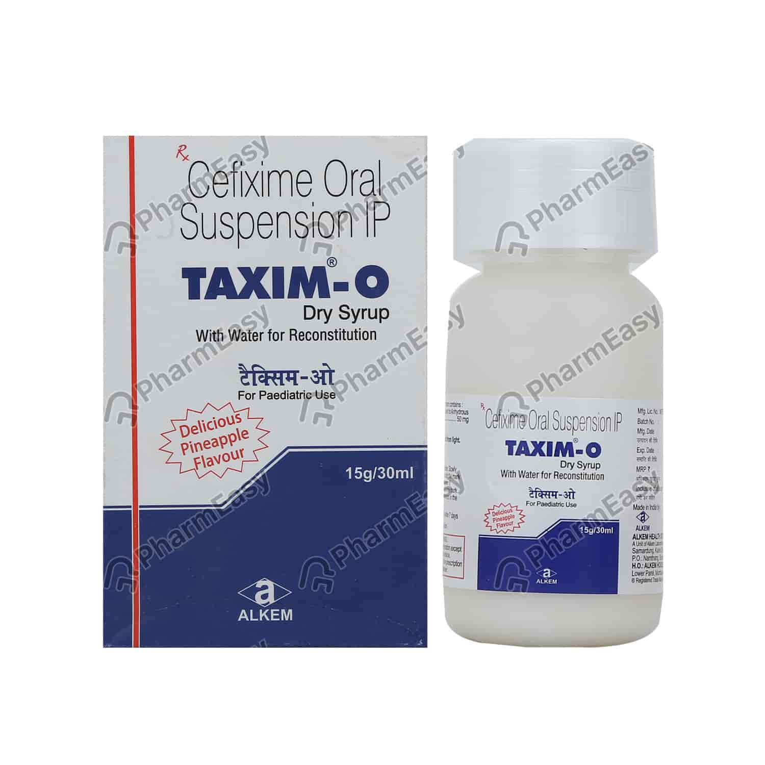 Taxim O Pineapple Flav Dry Syp 30ml - Uses, Side Effects, Dosage ...