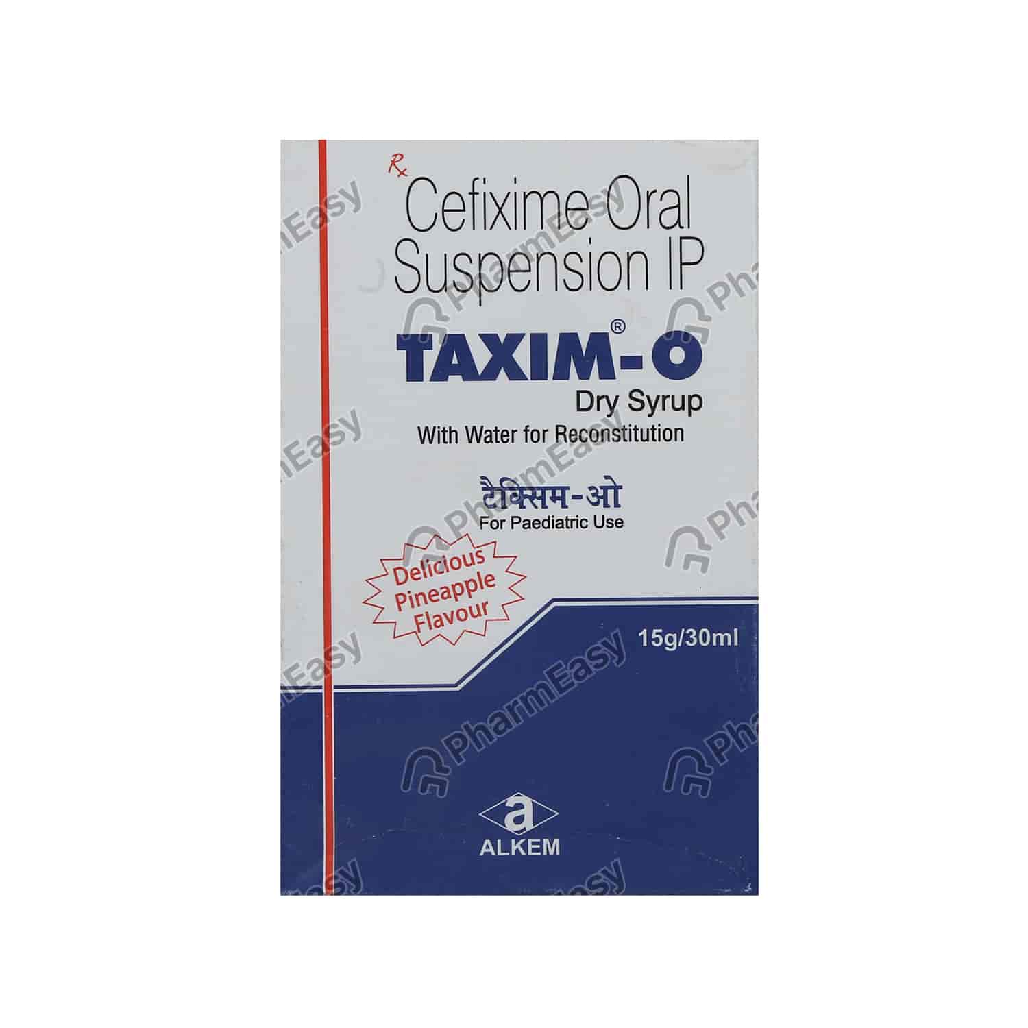 Taxim O Pineapple Flav Dry Syp 30ml - Uses, Side Effects, Dosage ...